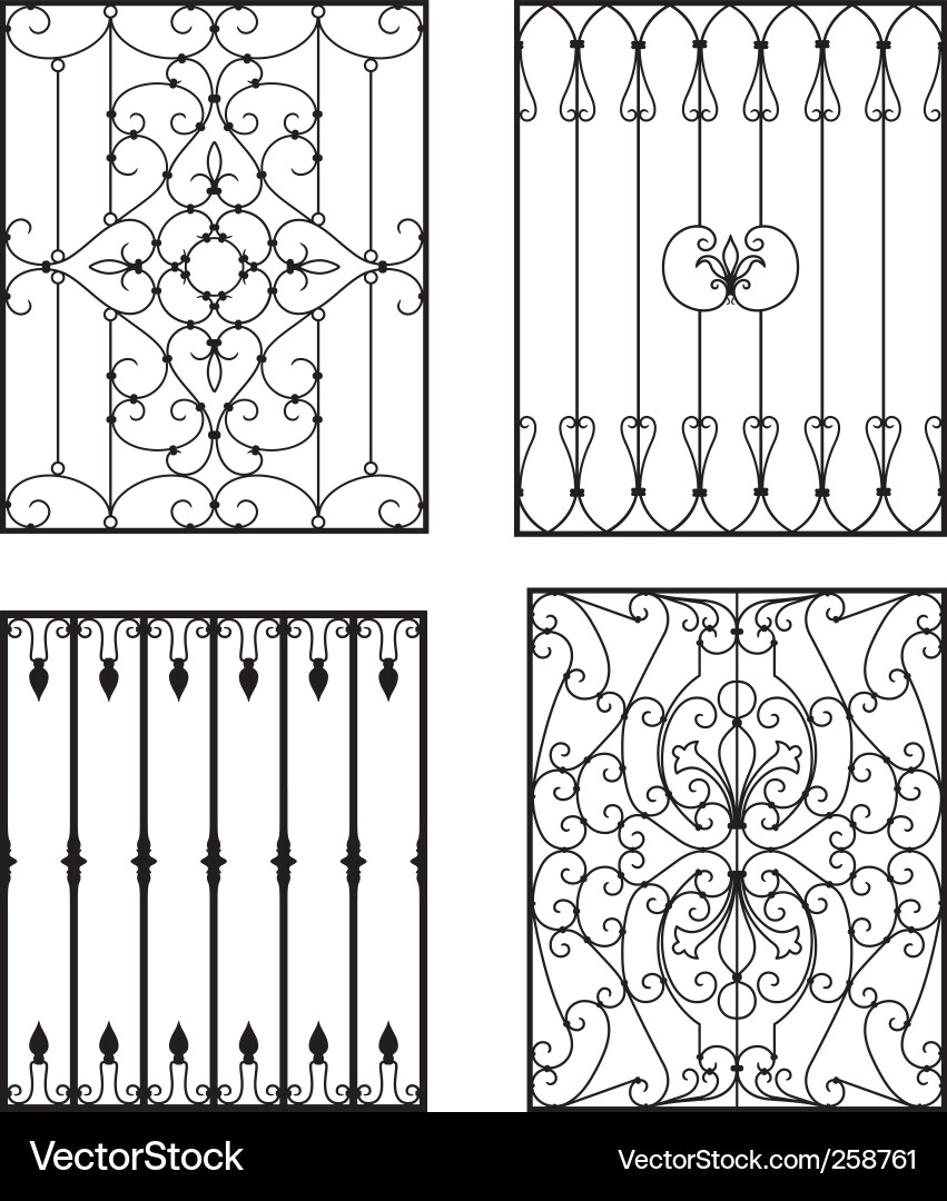 Wrought iron Royalty Free Vector Image - VectorStock