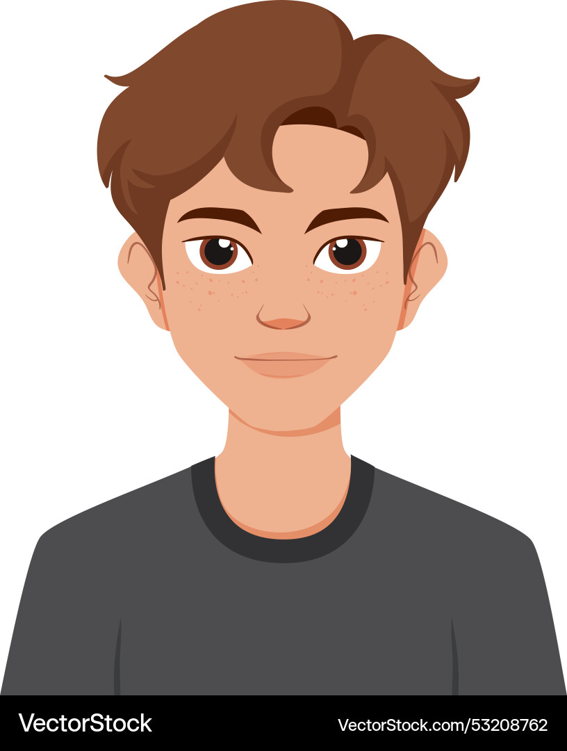 A young man smiling Royalty Free Vector Image - VectorStock