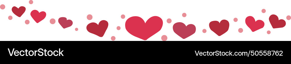 Abstract heart border for romance concept Vector Image