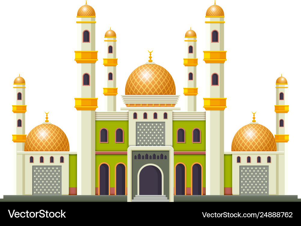 Beautiful mosque with good design Royalty Free Vector Image