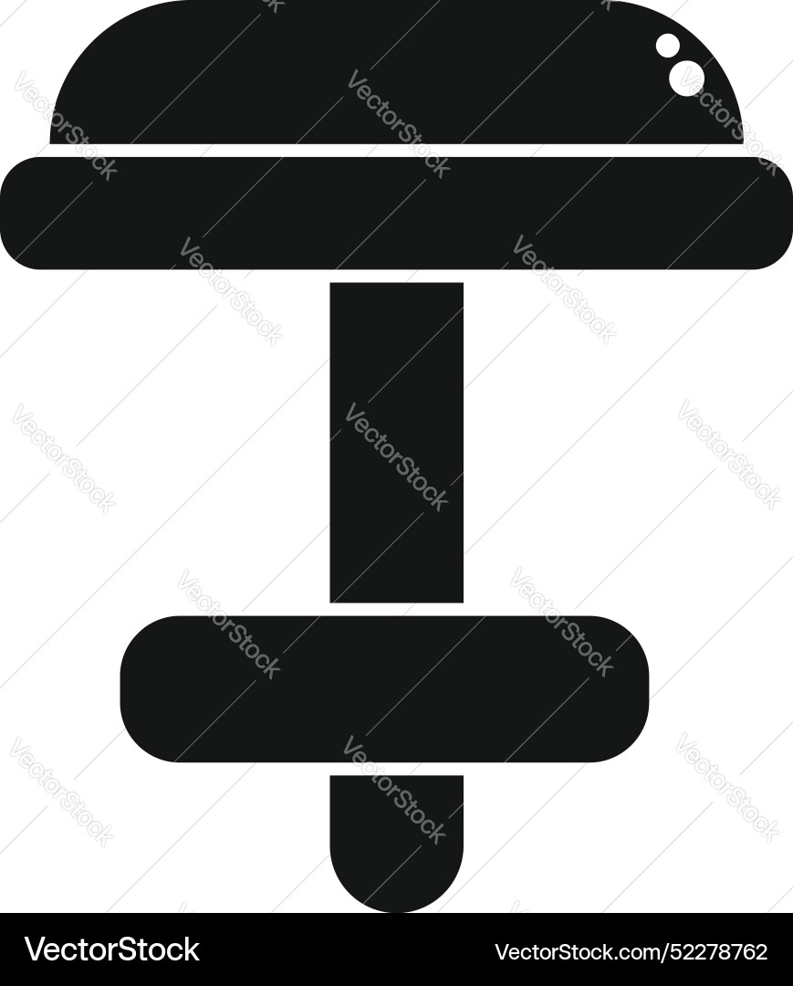 Blacksmith anvil standing on the ground forging Vector Image