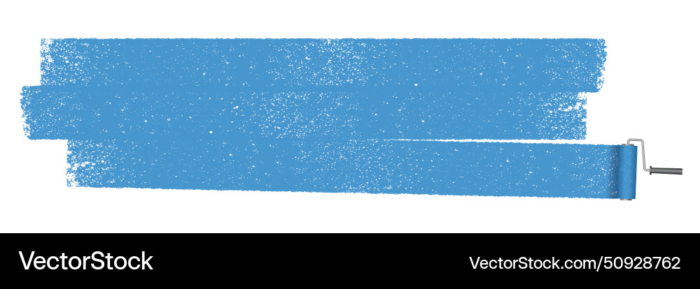 Blue roller painting Royalty Free Vector Image