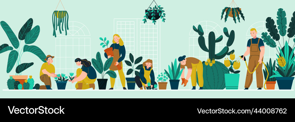 Botanical garden poster Royalty Free Vector Image