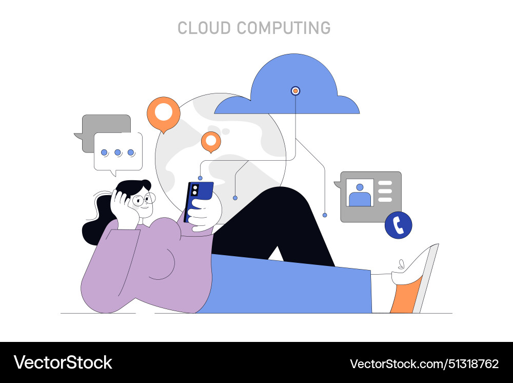 Cloud computing innovation Royalty Free Vector Image