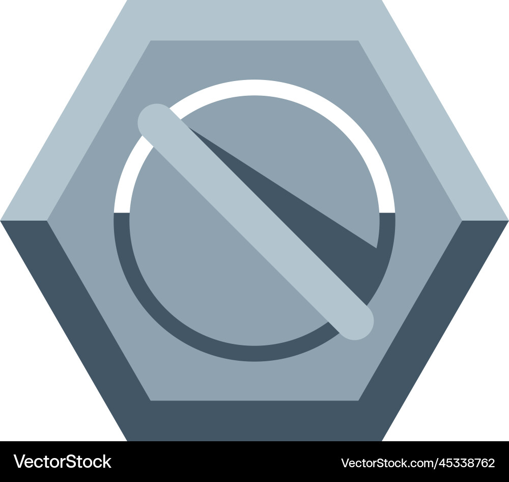 Panel knob or bolt control and adjusting button Vector Image