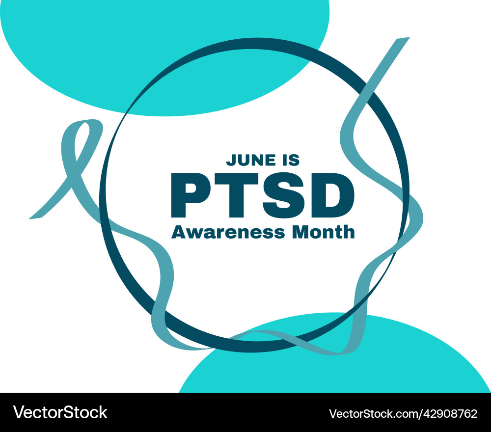 Post-traumatic stress disorder awareness month Vector Image