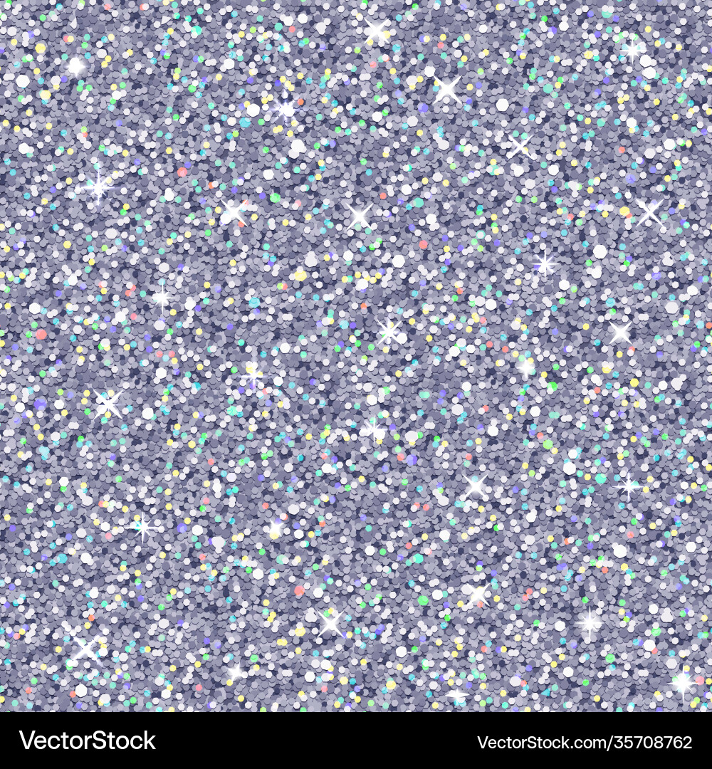 Silver glitter with color highlights seamless Vector Image