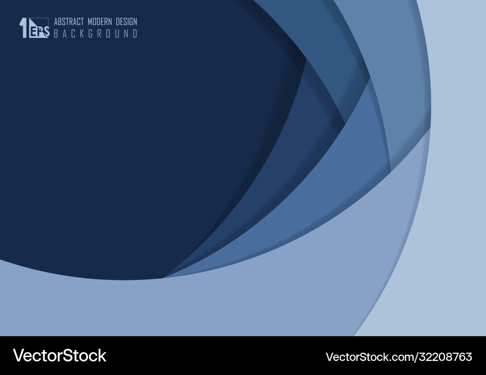 Abstract blue paper cut overlap design Royalty Free Vector