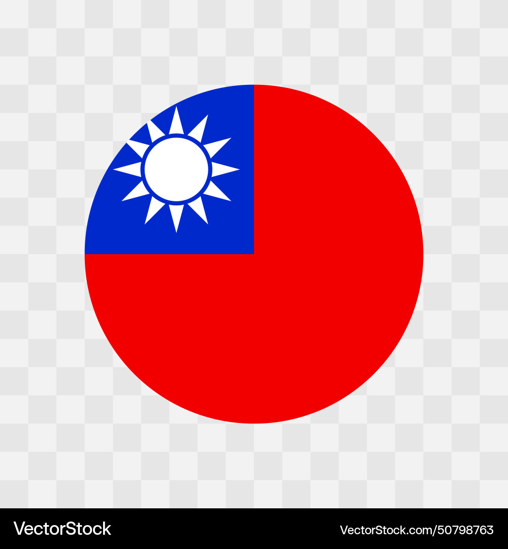 Circle flag of taiwan Royalty Free Vector Image