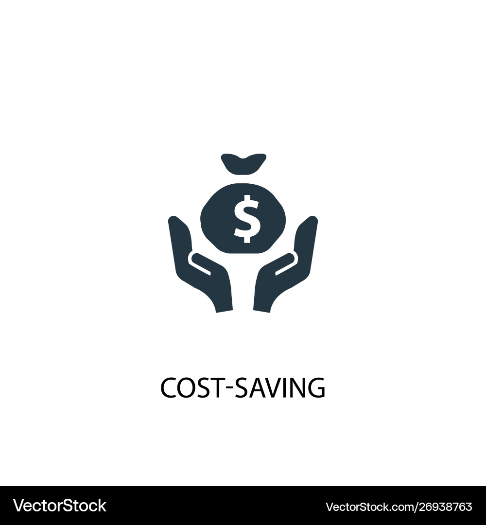 Cost-saving icon simple element Royalty Free Vector Image