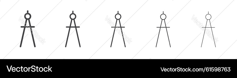 Drafting Compass Icon - App UI Logo – Royalty-Free Vector | VectorStock