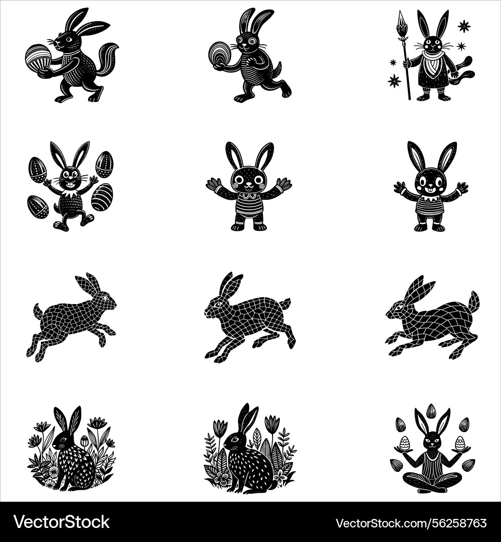 Easter bunny Royalty Free Vector Image - VectorStock