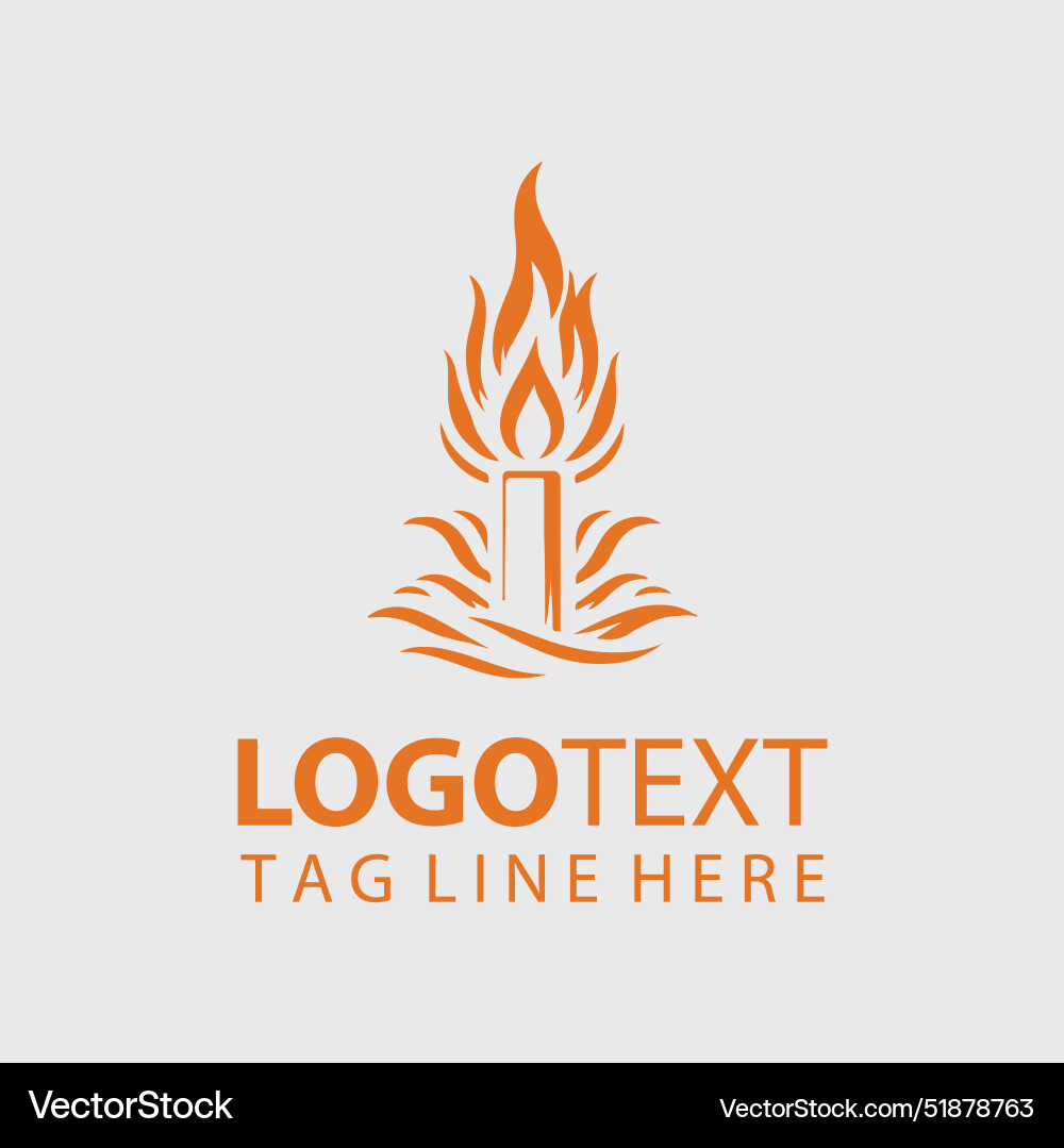 Flame piller logo Royalty Free Vector Image - VectorStock