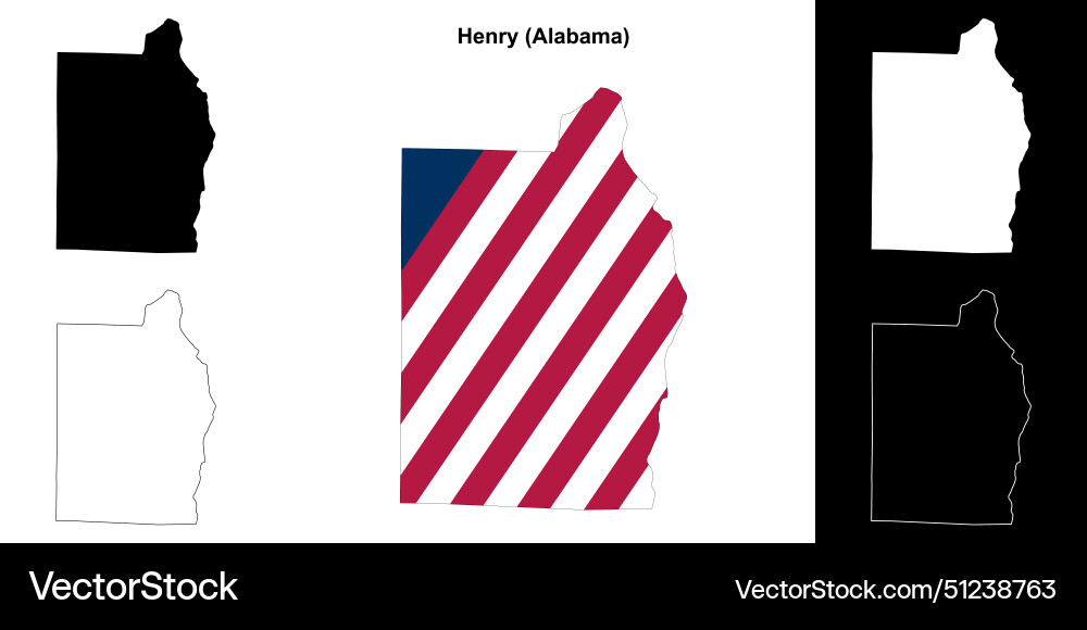 Henry outline map Royalty Free Vector Image - VectorStock