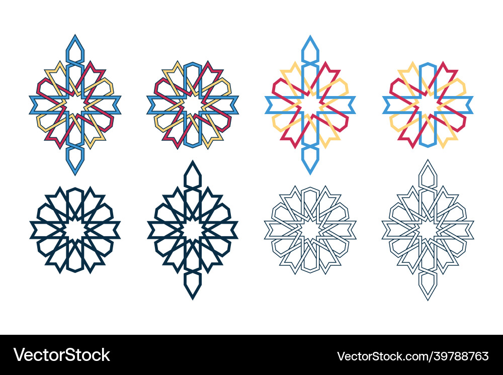 Islamic Geometric Rosette - Ramadan Royalty Free Vector