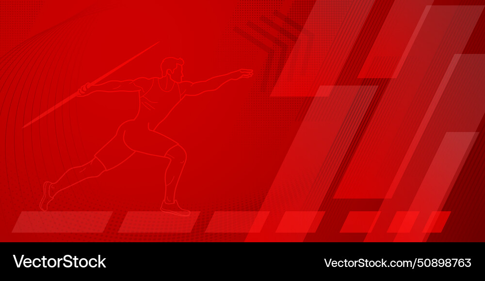 Javelin thrower themed background Royalty Free Vector Image