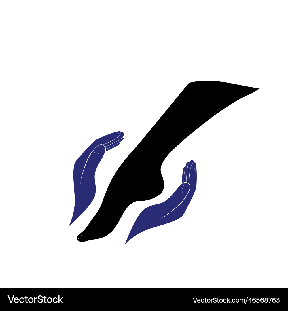 Logo about feet and hands very suitable Royalty Free Vector