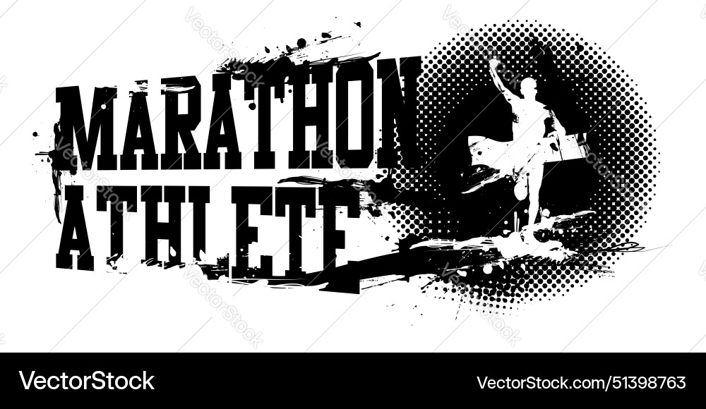 Marathon running banner Royalty Free Vector Image