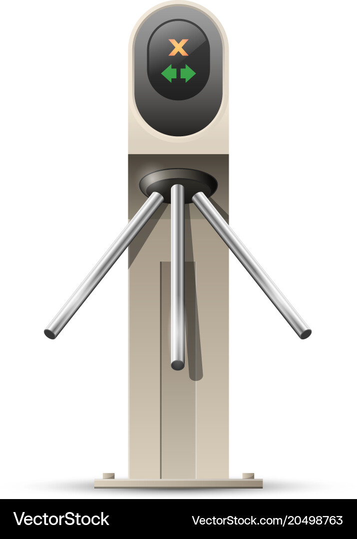 Modern turnstile card entrance Royalty Free Vector Image