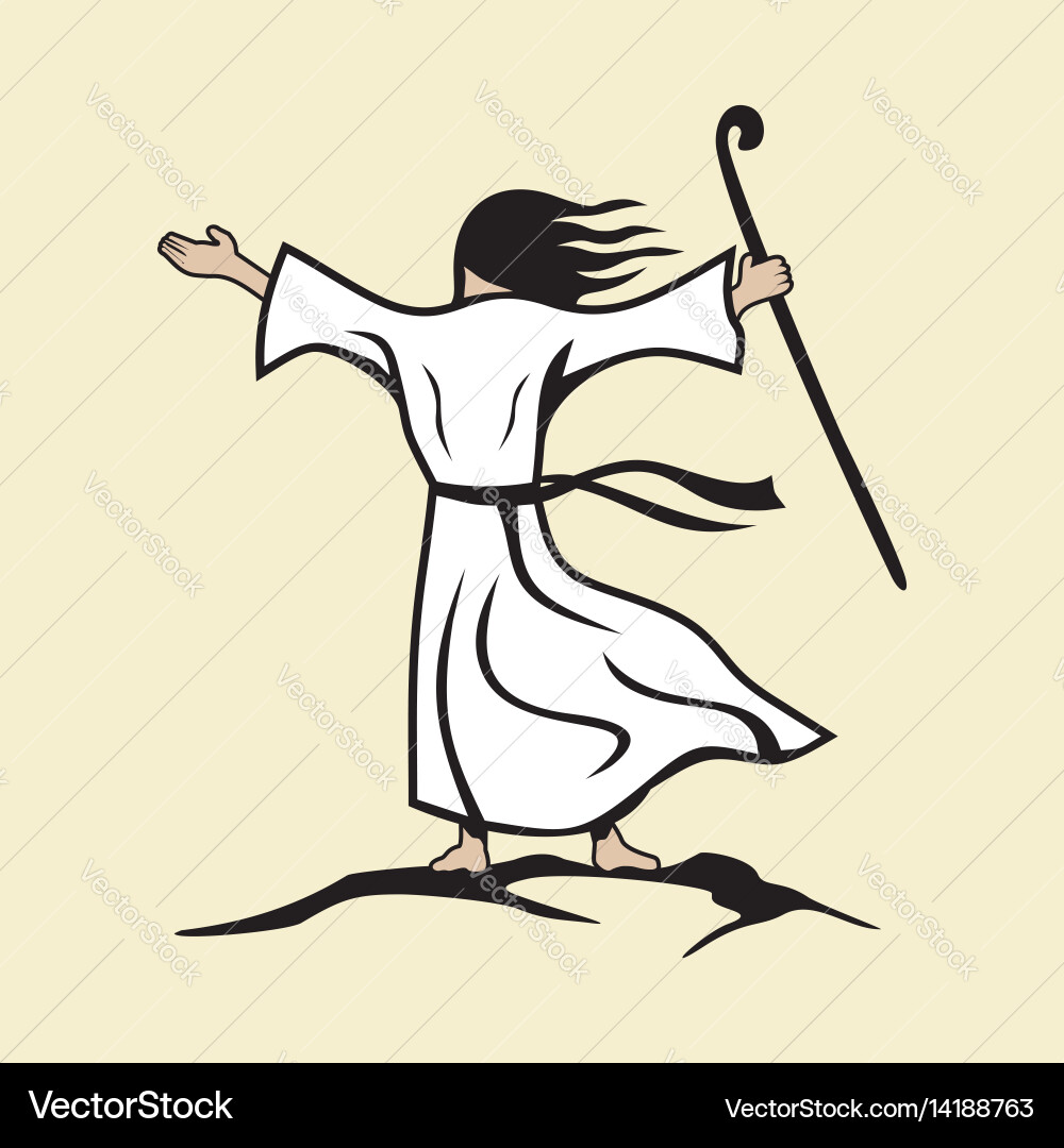 Moses and the Red Sea Royalty Free Vector Image