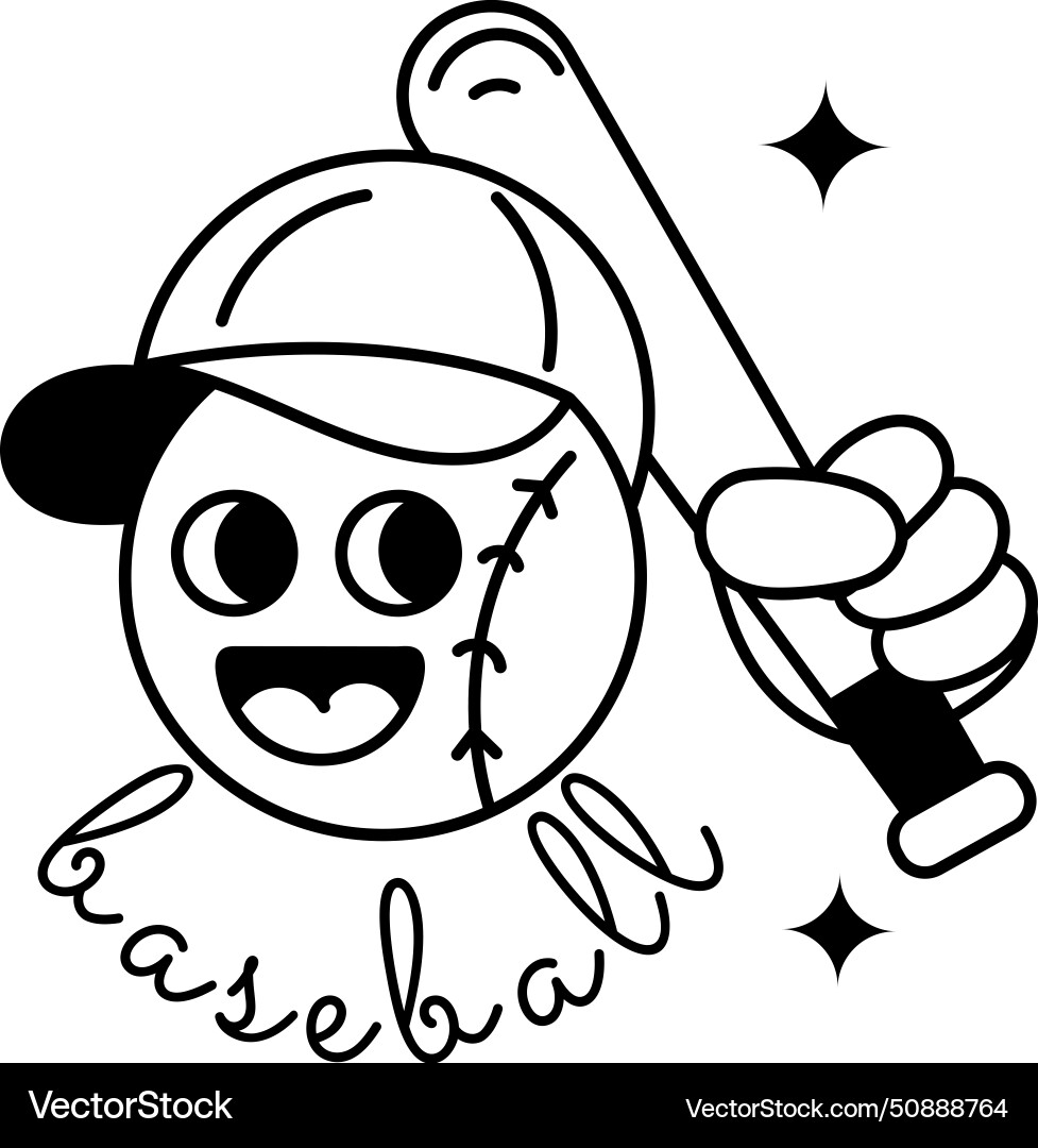 Baseball emoji Royalty Free Vector Image - VectorStock