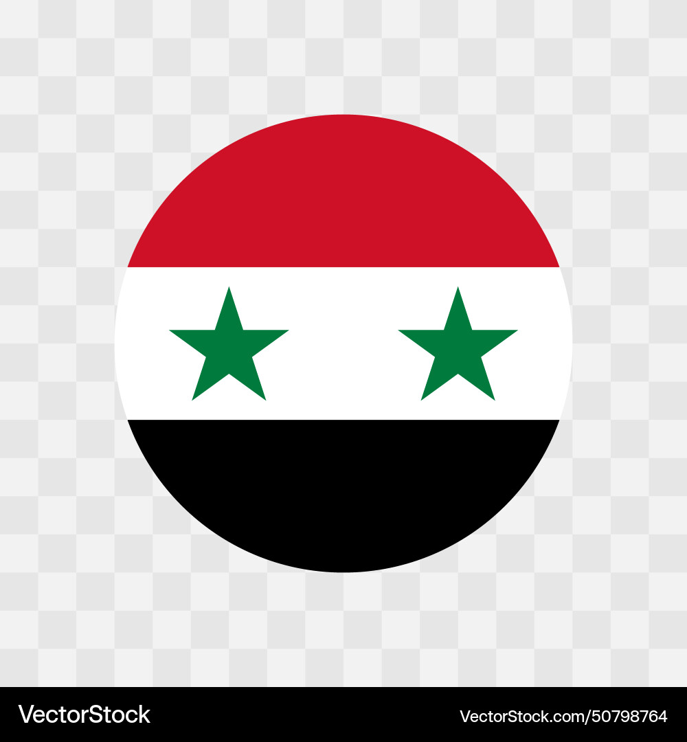 Circle flag of syria Royalty Free Vector Image