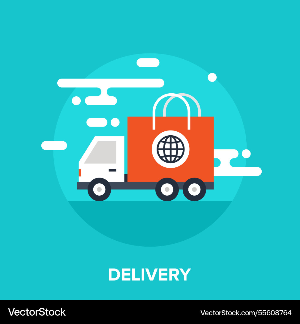 Delivery concept Royalty Free Vector Image - VectorStock