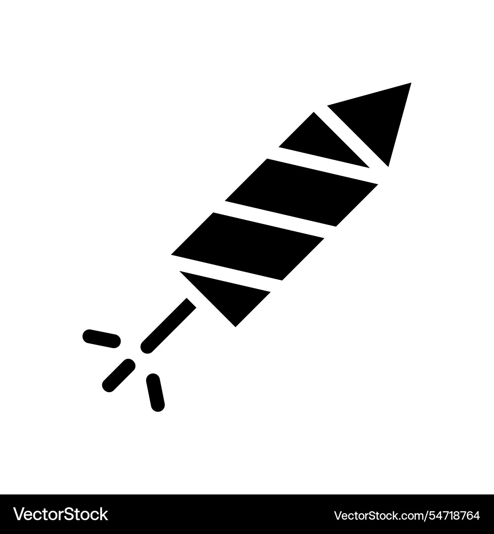 Firework rocket icon concept of celebration party Vector Image