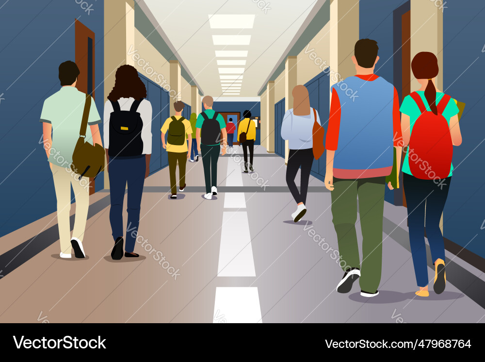 High school or college students Royalty Free Vector Image