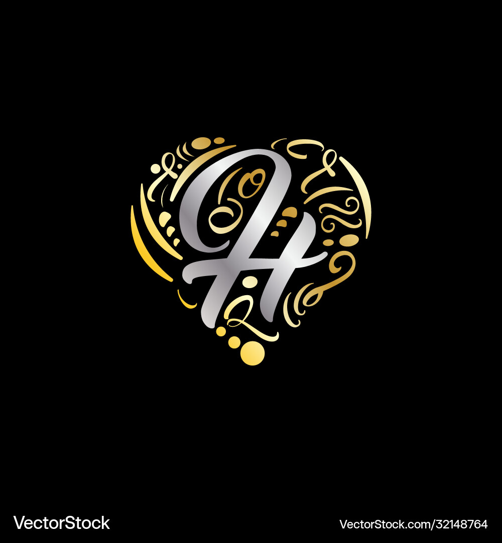 Heart Love Alphabets H Vector Images (over 140)