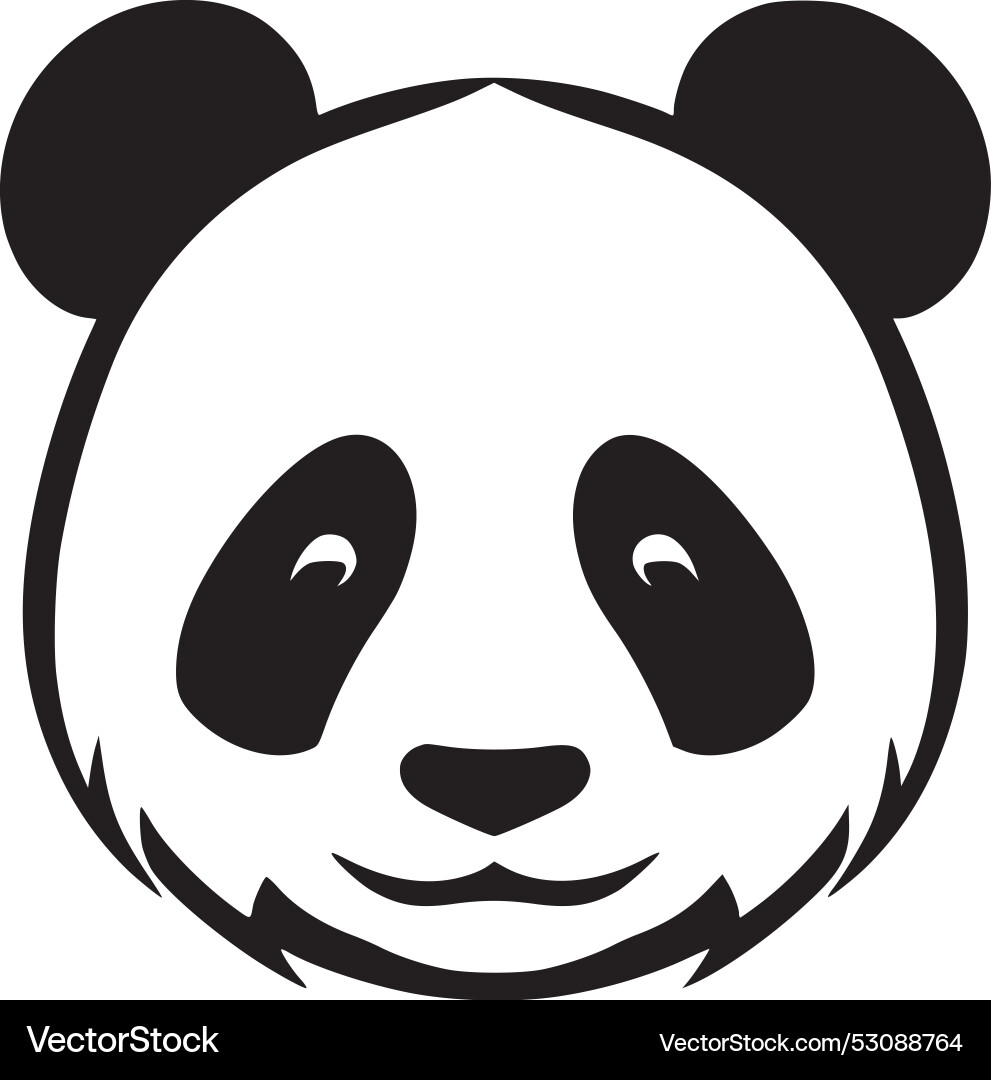 Panda - black and white isolated icon Royalty Free Vector