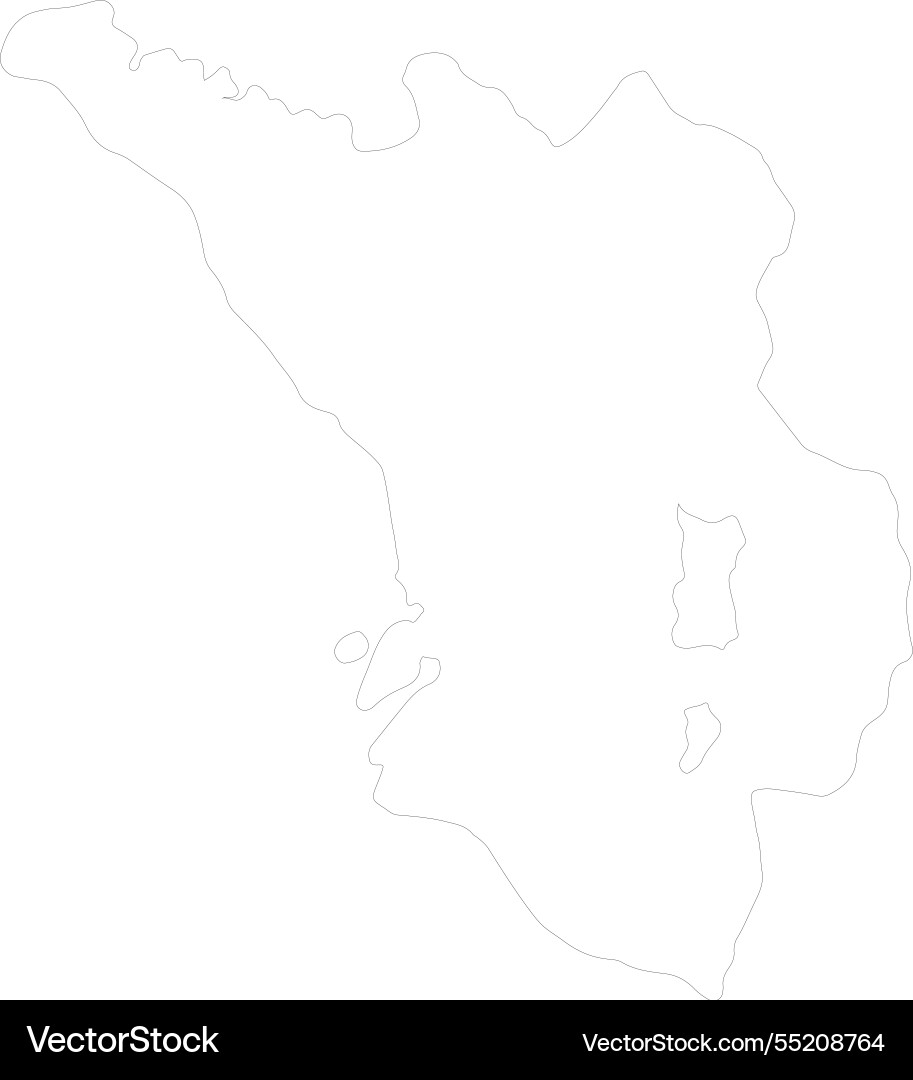 Selangor malaysia outline map Royalty Free Vector Image