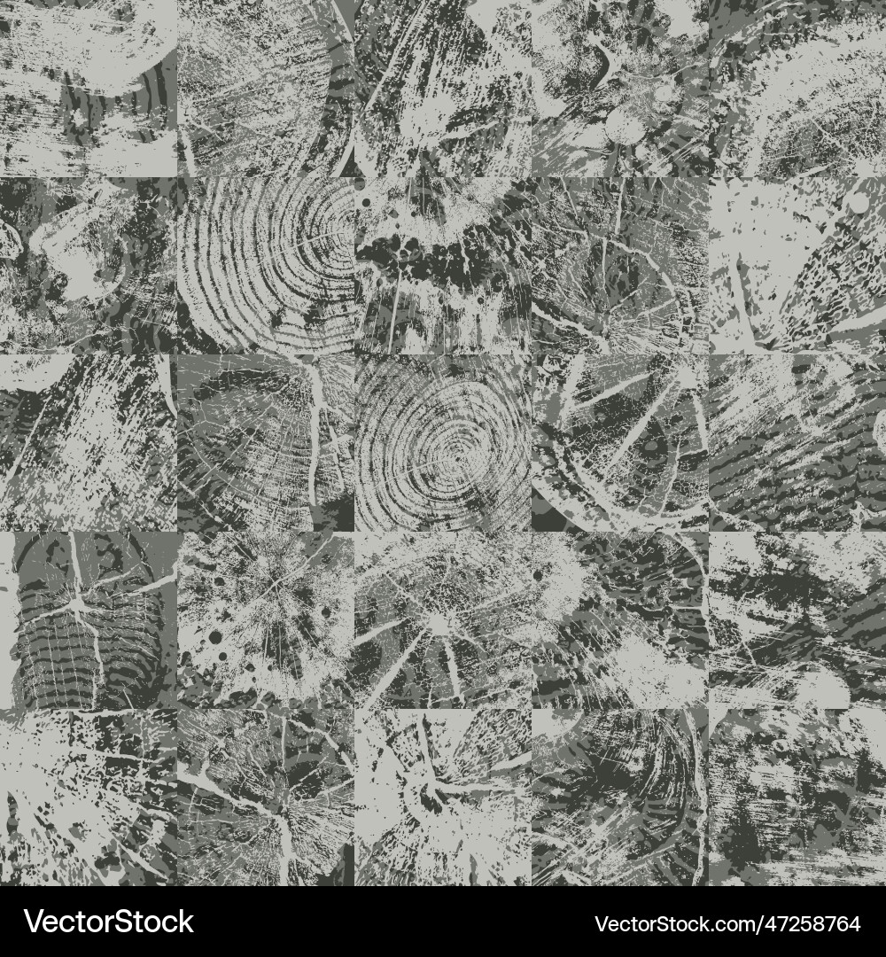 Wood & Stone Texture - Ancient Pattern Vector Image