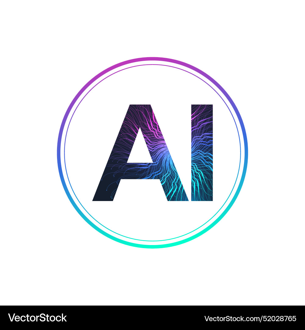 Ai banner concept in the digital style generative Vector Image