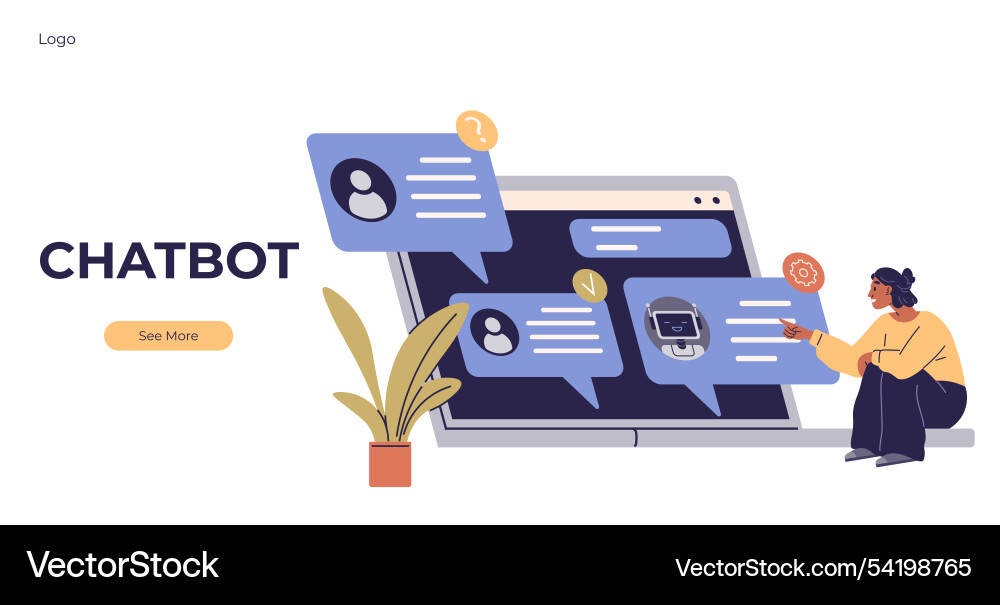 Engaging Chatbot Solutions For Enhanced User Vector Image