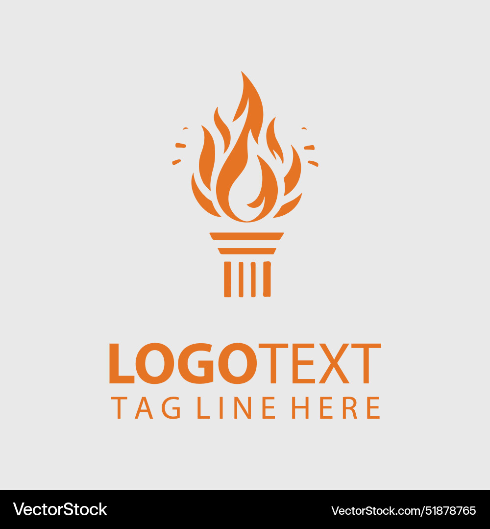 Flame piller logo Royalty Free Vector Image - VectorStock