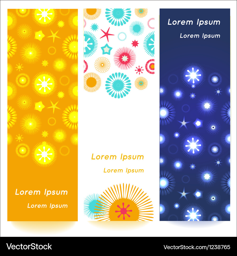 Set of 3 abstract shiny banners Royalty Free Vector Image