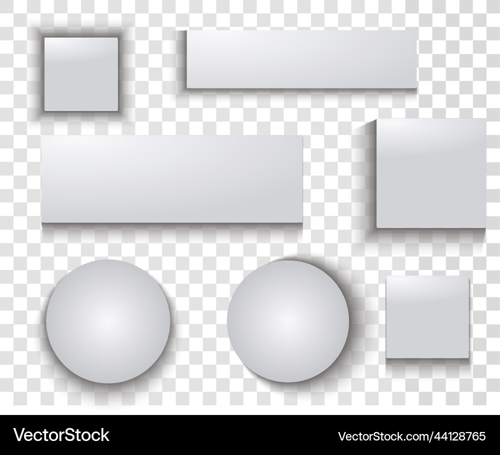 Shadows set isolated on transparent background Vector Image