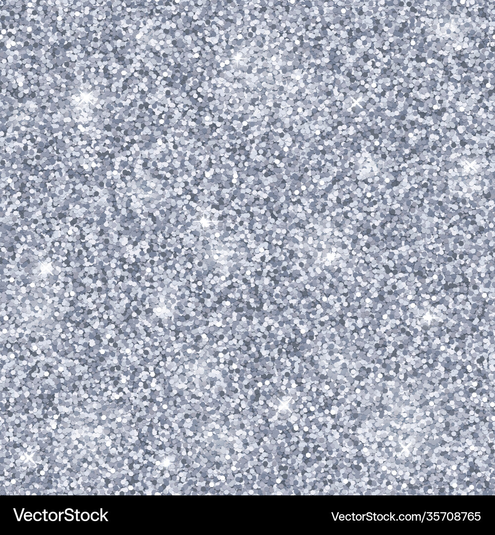 Silver glitter seamless pattern Royalty Free Vector Image