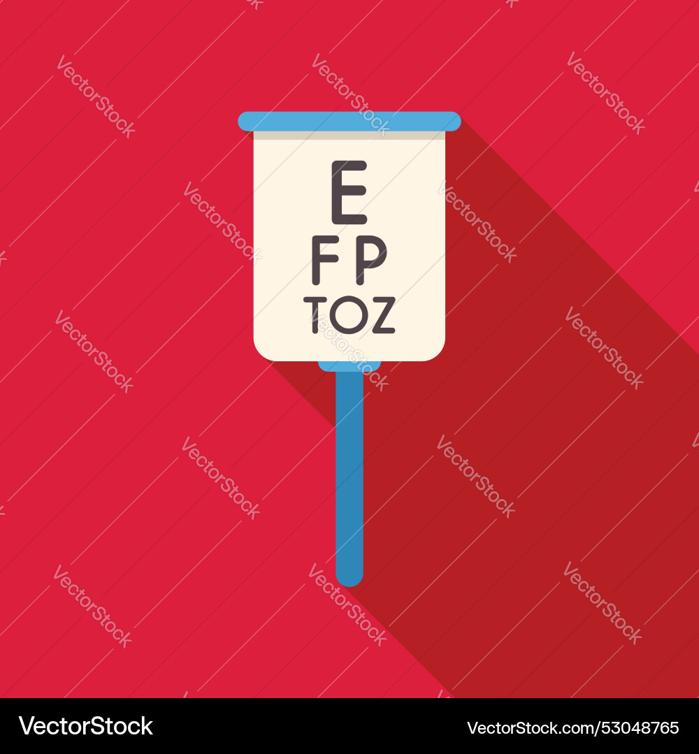Snellen chart representing concept of eyesight Vector Image