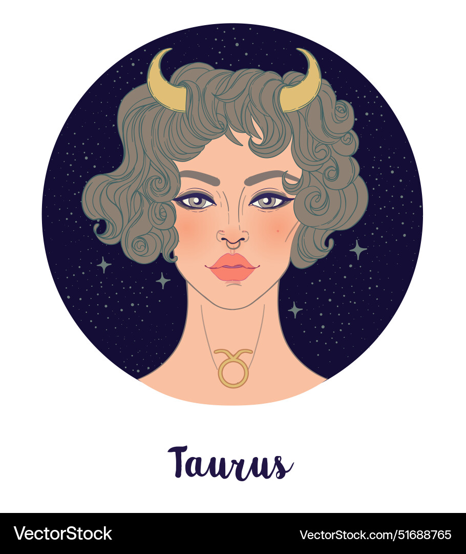 Taurus astrologisches Zeichen Lizenzfreies Vektorbild