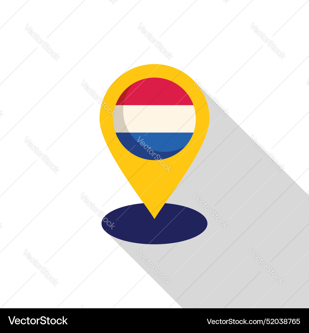 Yellow location pin pointing showing Royalty Free Vector