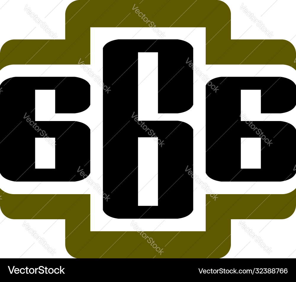 666 logo Royalty Free Vector Image - VectorStock