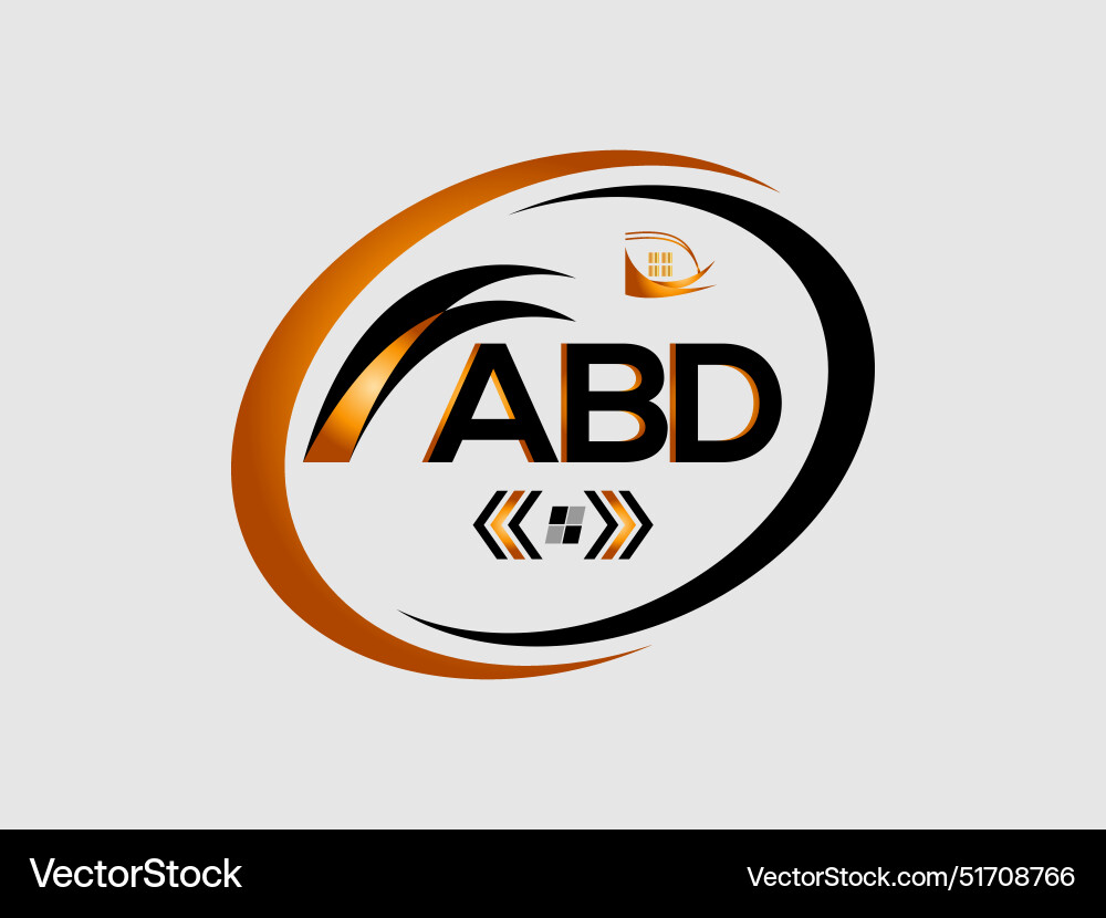 Abd letter logo design simple and modern Vector Image
