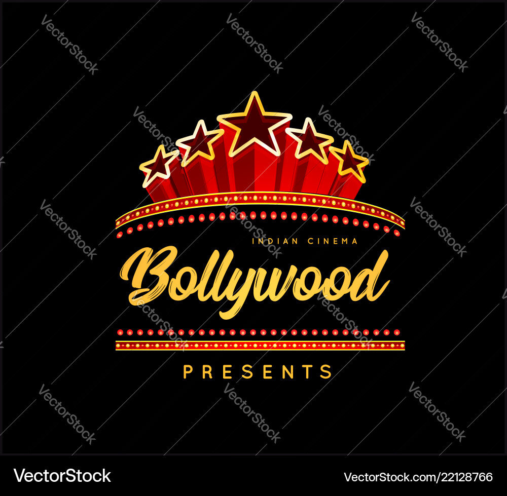 Bollywood Movie Background Royalty Free Vector Image