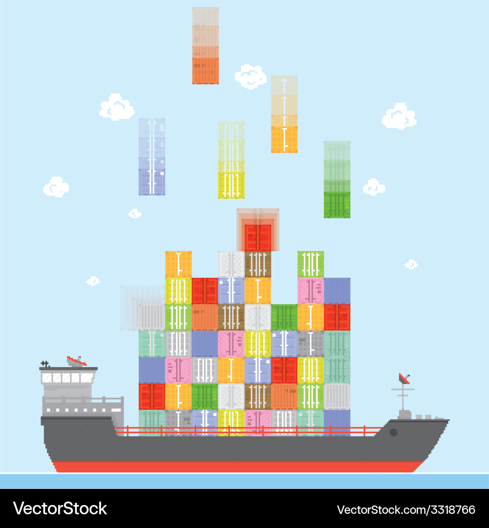 Cargo ship Royalty Free Vector Image - VectorStock