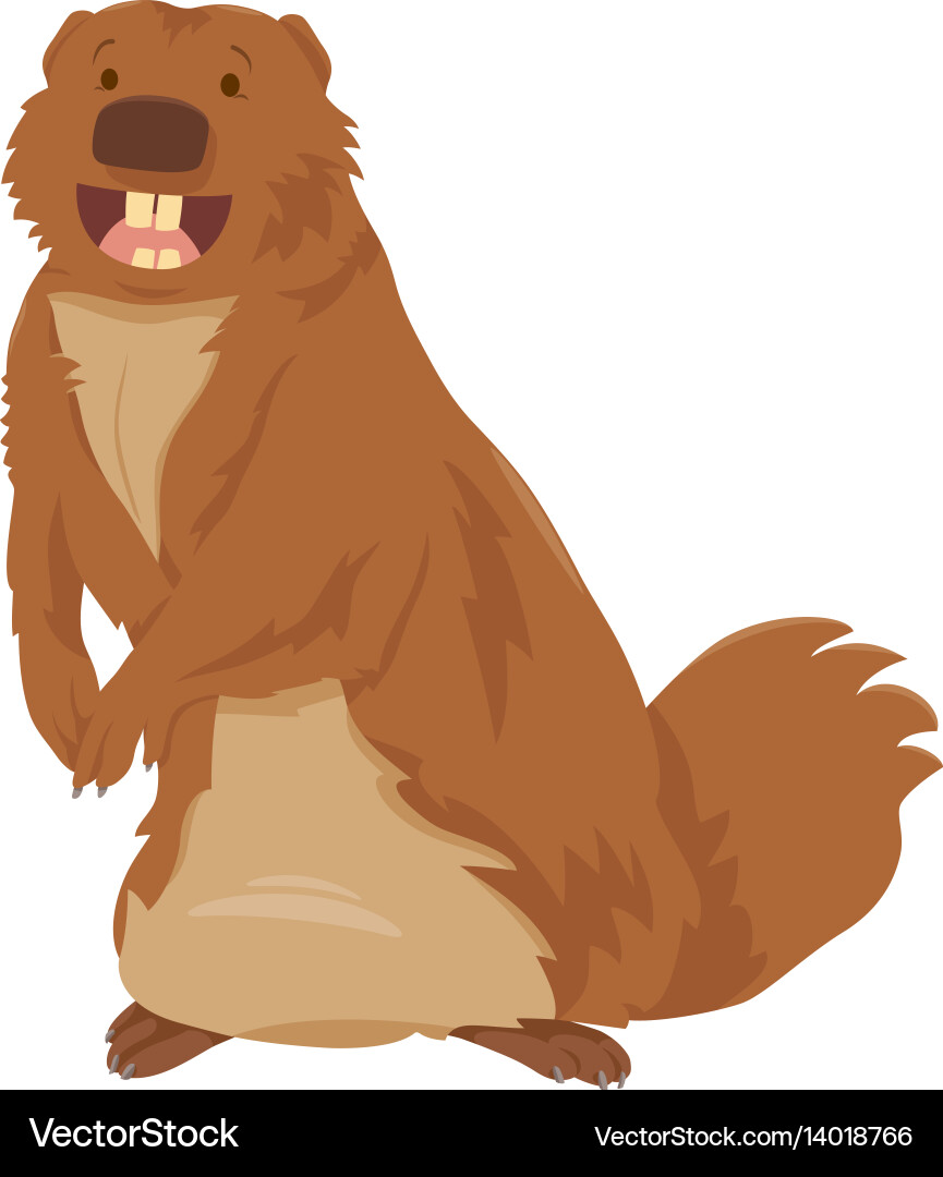 Cartoon gopher animal character Royalty Free Vector Image