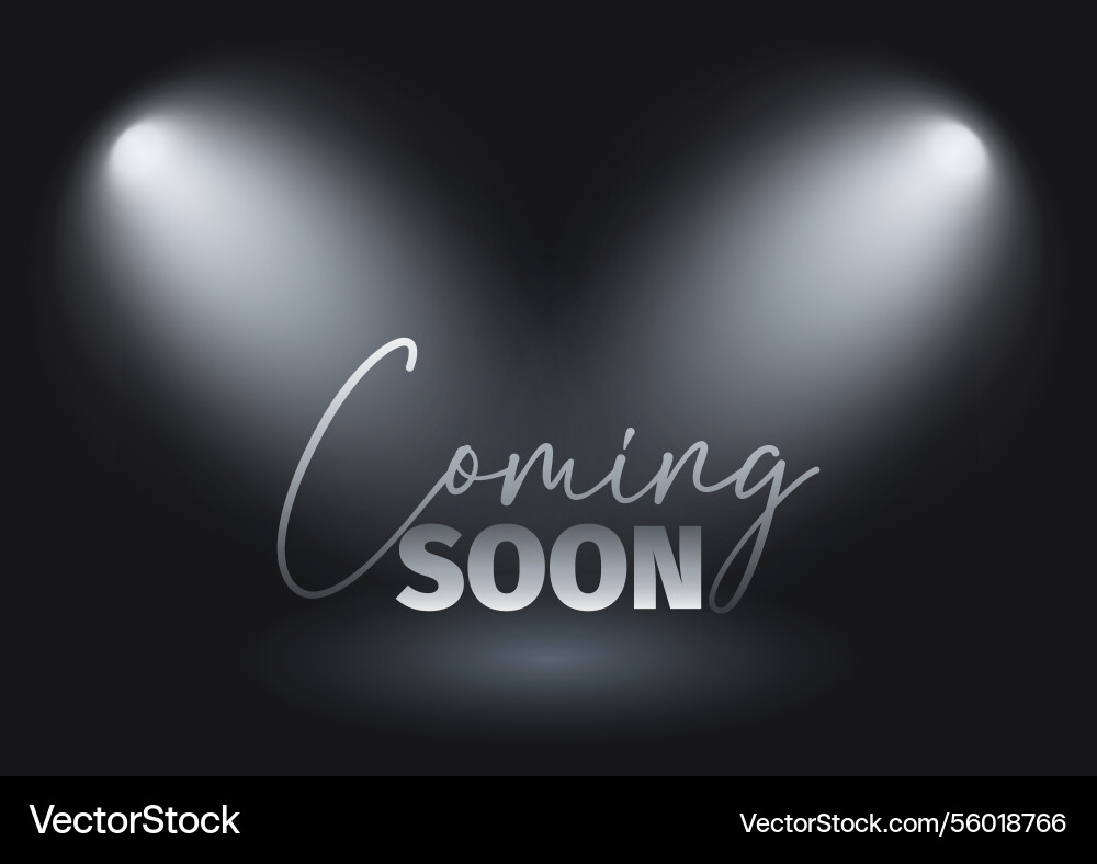 Coming soon background with lettering under Vector Image