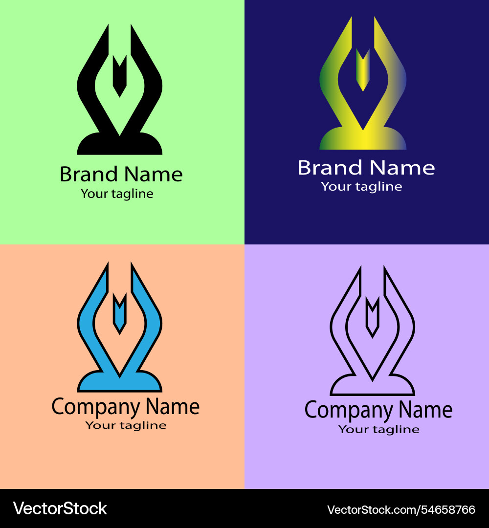 Progressive unique logo Royalty Free Vector Image