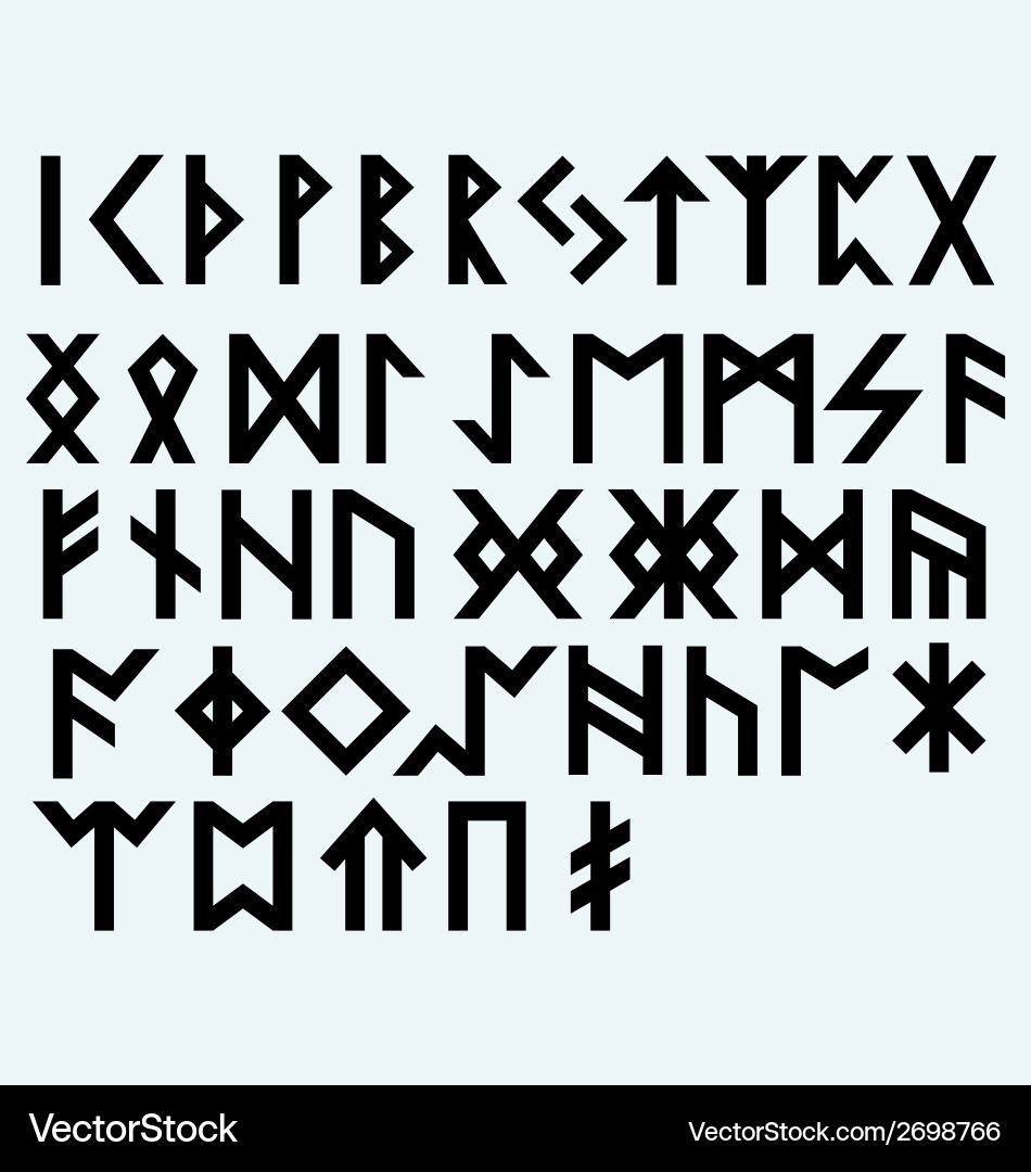 Runic script Royalty Free Vector Image - VectorStock